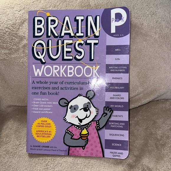 Toys | Brain Quest Workbook Prek Ages 45 By Liane Onish | Poshmark